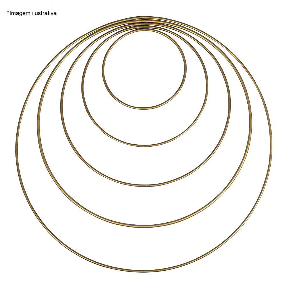Aro metálico dourado 25 cm – dasartes