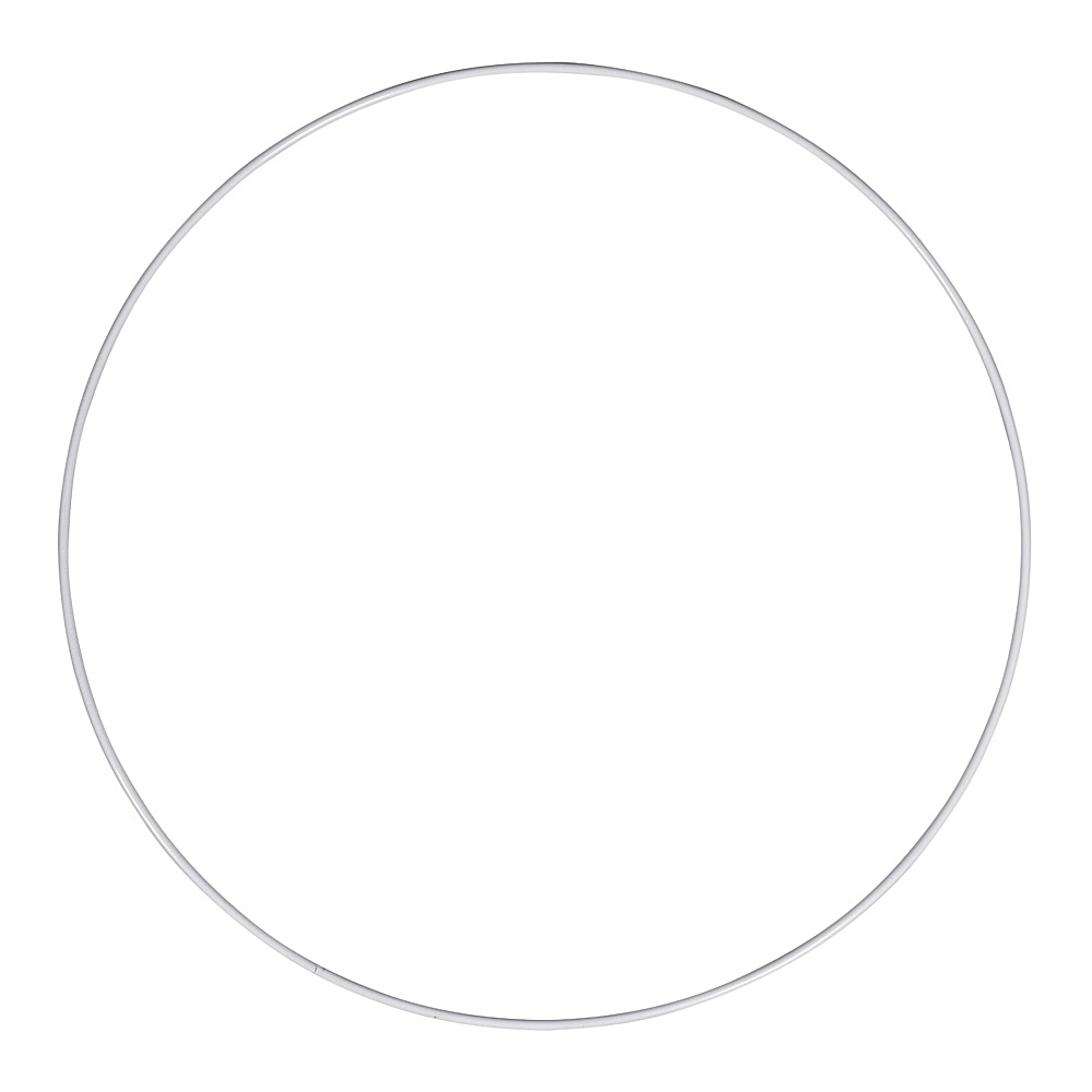 Aro metálico branco 30 cm – dasartes