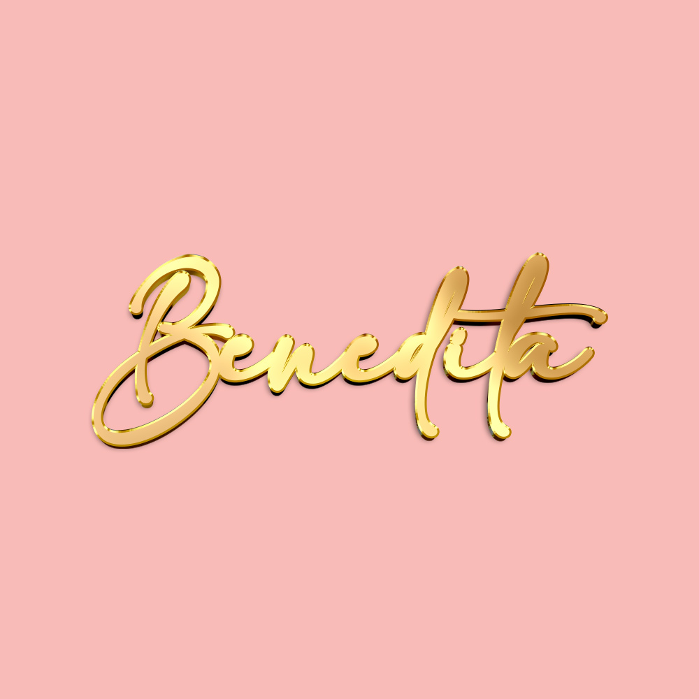 Nome acrilico dourado 7 a 11 letras – dasartes